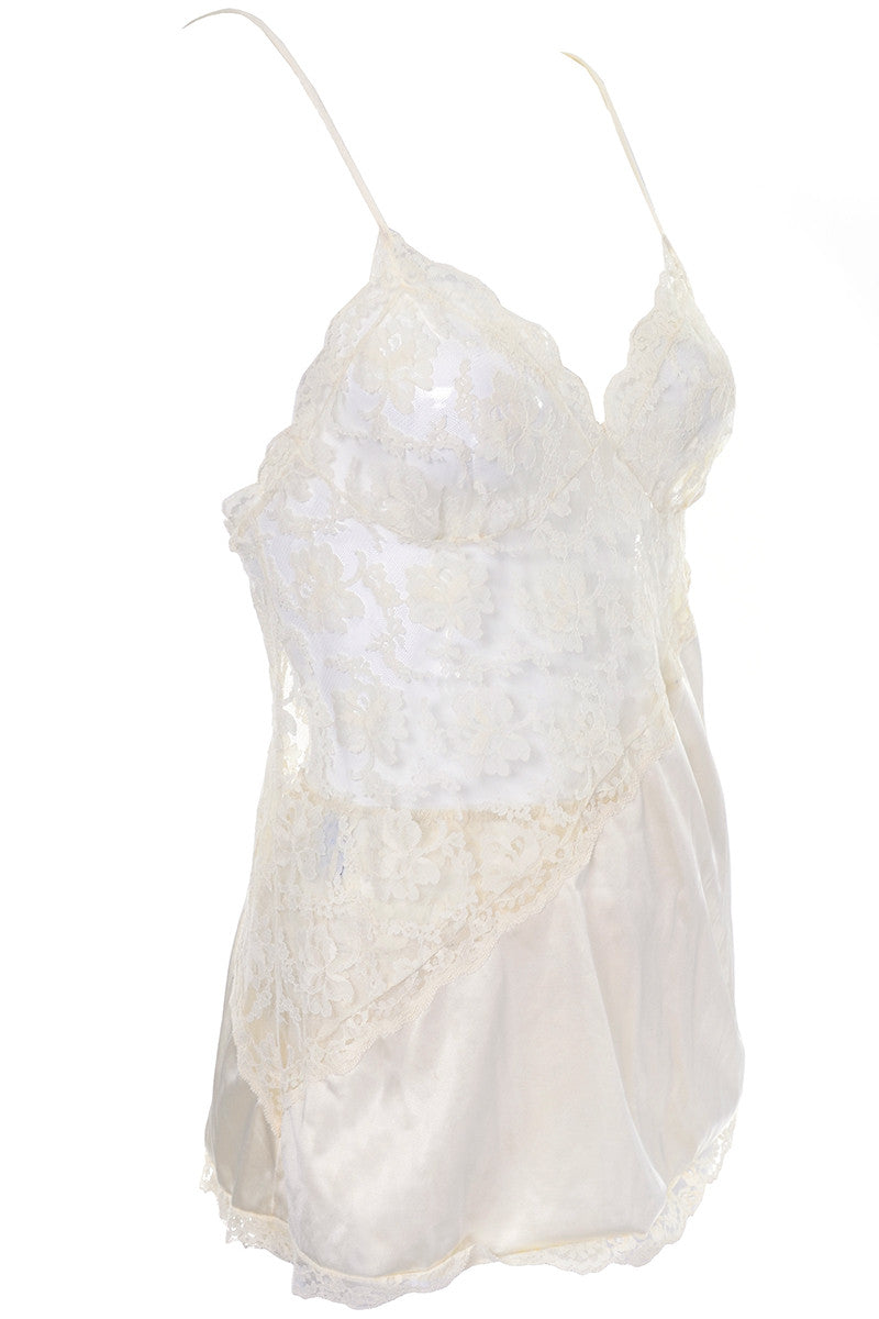 Bob Mackie for Glydons Vintage Cream Camisole Tap Pants Shorts Lingerie ...