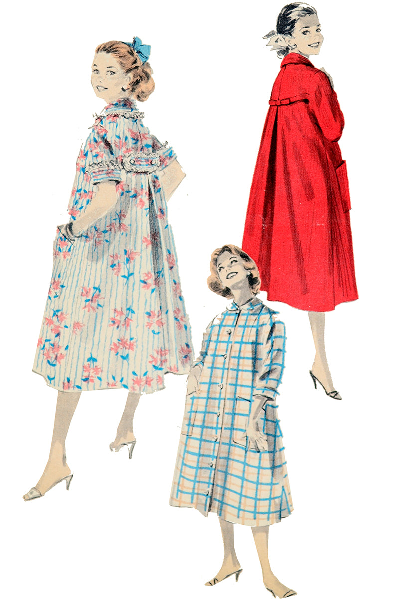 1956 Uncut Butterick 7957 Vintage Robe or Duster Sewing Pattern – Modig