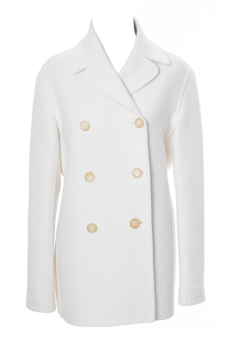 Celine white wool vintage coat – Modig