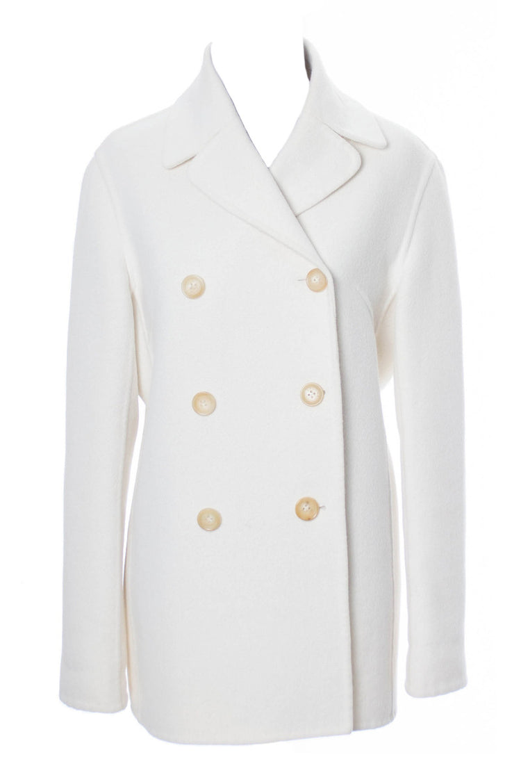 Celine white wool vintage coat – Modig