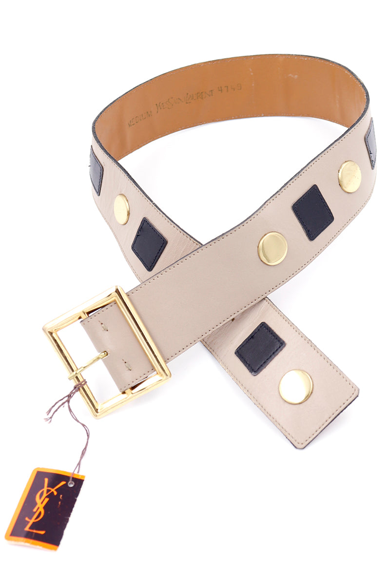 Deadstock Yves Saint Laurent Taupe Leather Belt W Tags – Modig