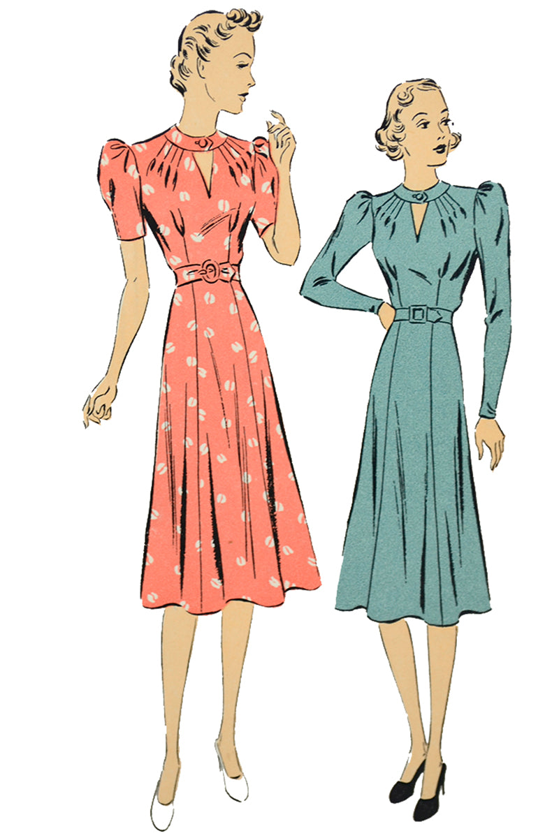 1930s Vintage Dress Sewing Pattern DuBarry 2205b – Modig