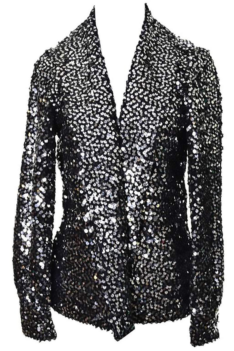 I Magnin Vintage Sequin Jacket Evening Wear Open Size 34 to 38" Bust ...