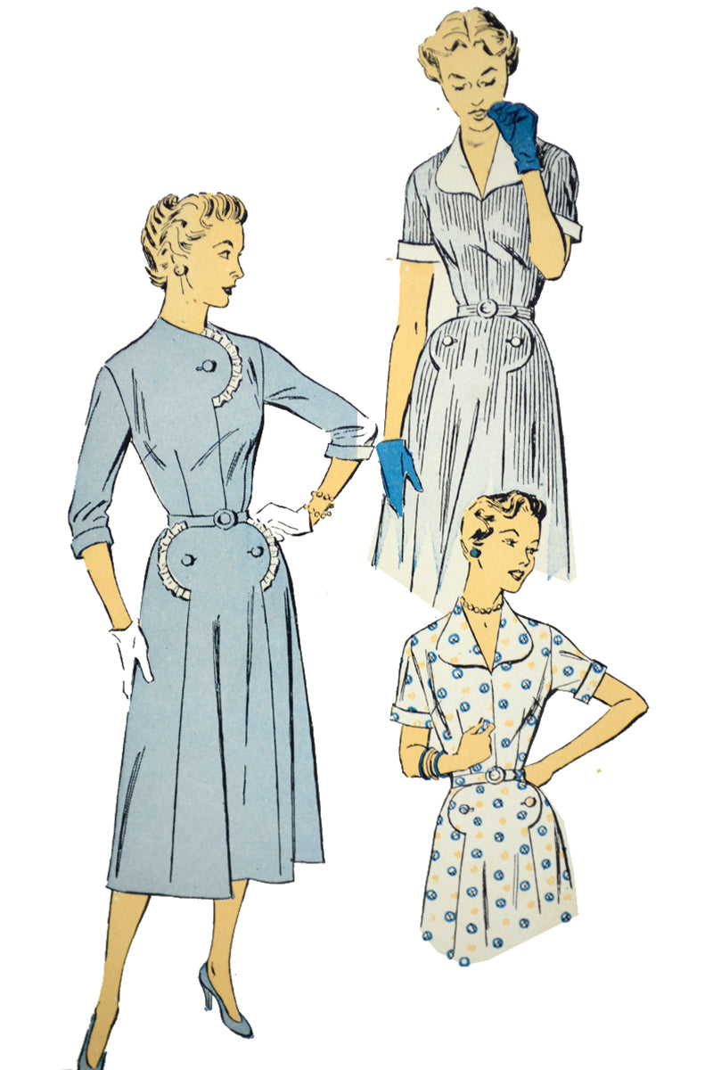 1951 New York Gold Seal 1551 Vintage Dress Sewing Pattern – Modig