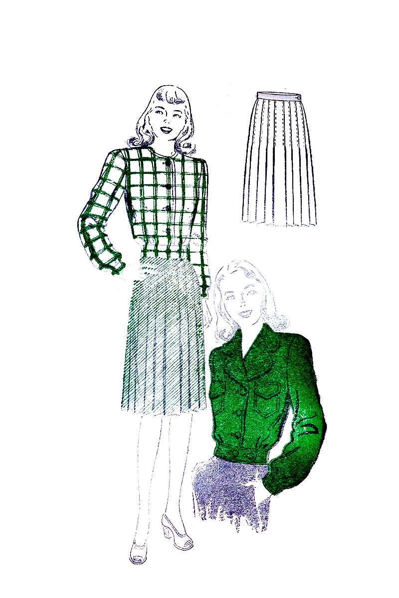 1940s Vintage New York 944 Pattern for Sewing a Jacket and Skirt – Modig