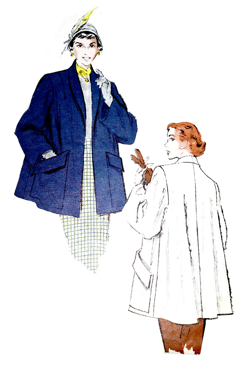 Vintage 1950s Butterick 5625 Pattern for Swing Coat from 1951 – Modig