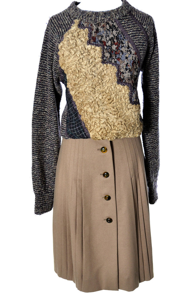 Rare Koos Van Den Akker vintage 1980s sweater with curly lambswool – Modig