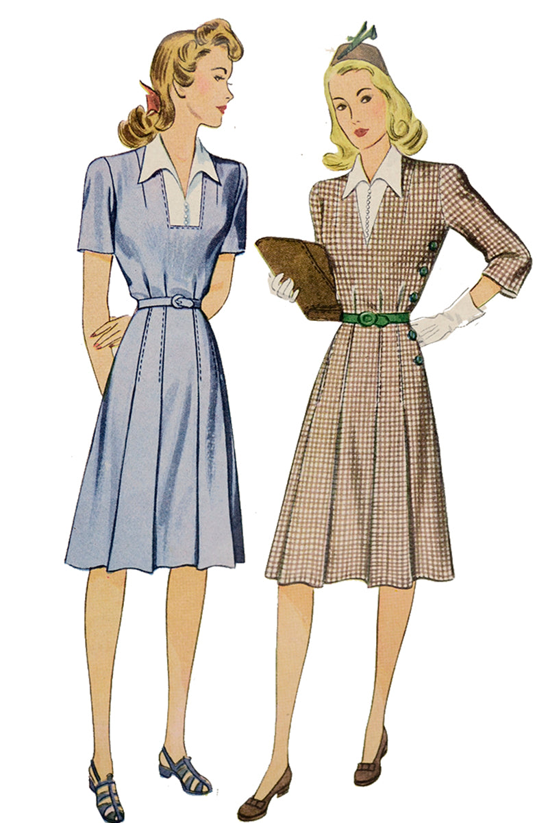 Simplicity 4312 Vintage 1940s Wartime Dress Sewing Pattern – Modig