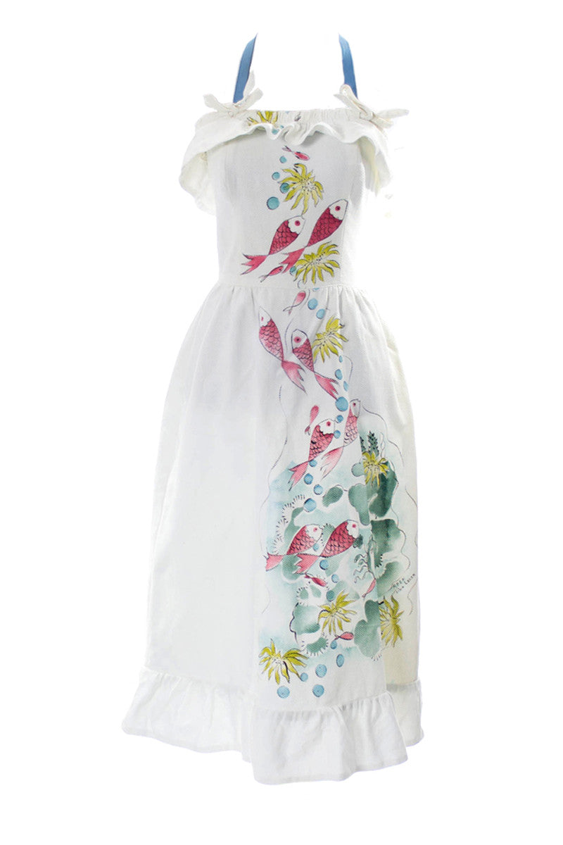 Tina Leser vintage hand painted pique vintage dress – Modig
