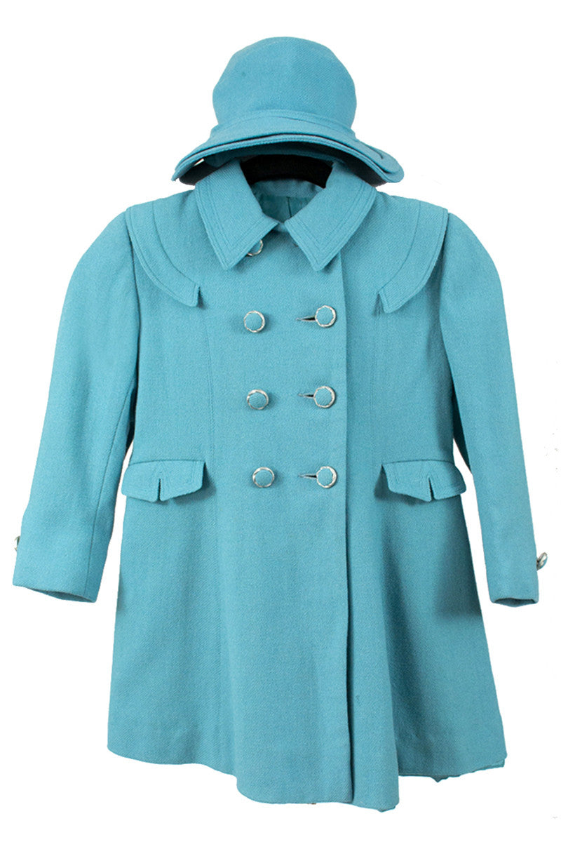 Vintage child's blue coat and hat – Modig